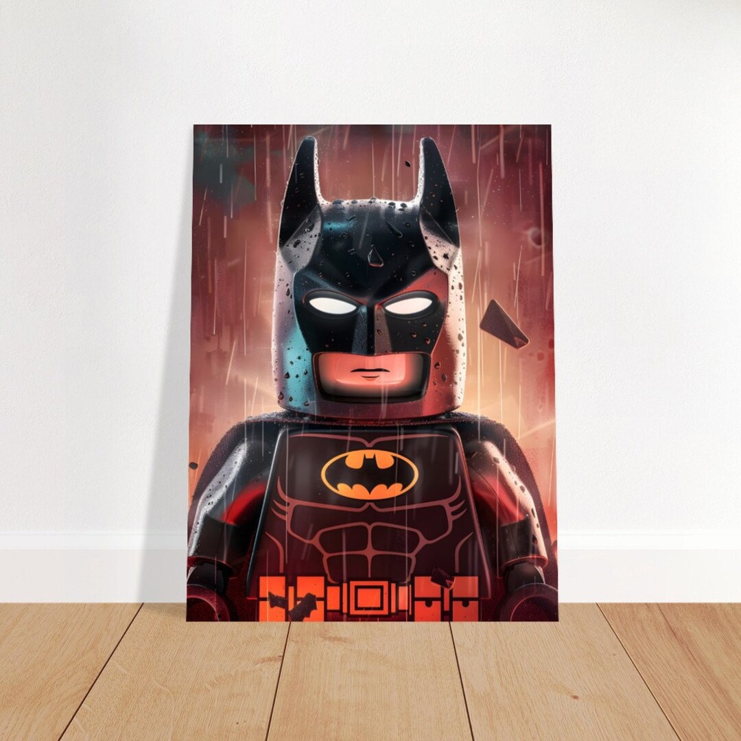 Brick Man Batman a Gotham Guardian: the Blocky Avenger - Etsy