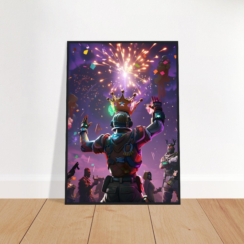 Framed Epic Battle Royale Victory Poster - Ultimate Victory Art Print ...