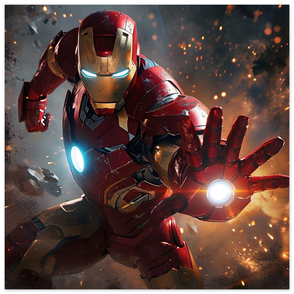 Iron Man Paper Poster of Iron Man Movie Poster Minimalistic Poster Iron ...