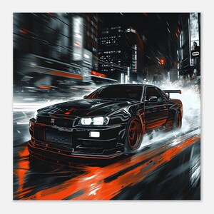 Nissan GT-R Art Print - Iconic Power and Precision, Automotive Wall ...