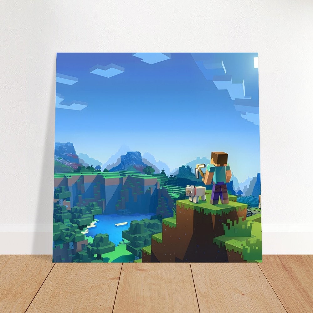 Minecraft Blocky Adventures: Steve and His Loyal Companion - Etsy