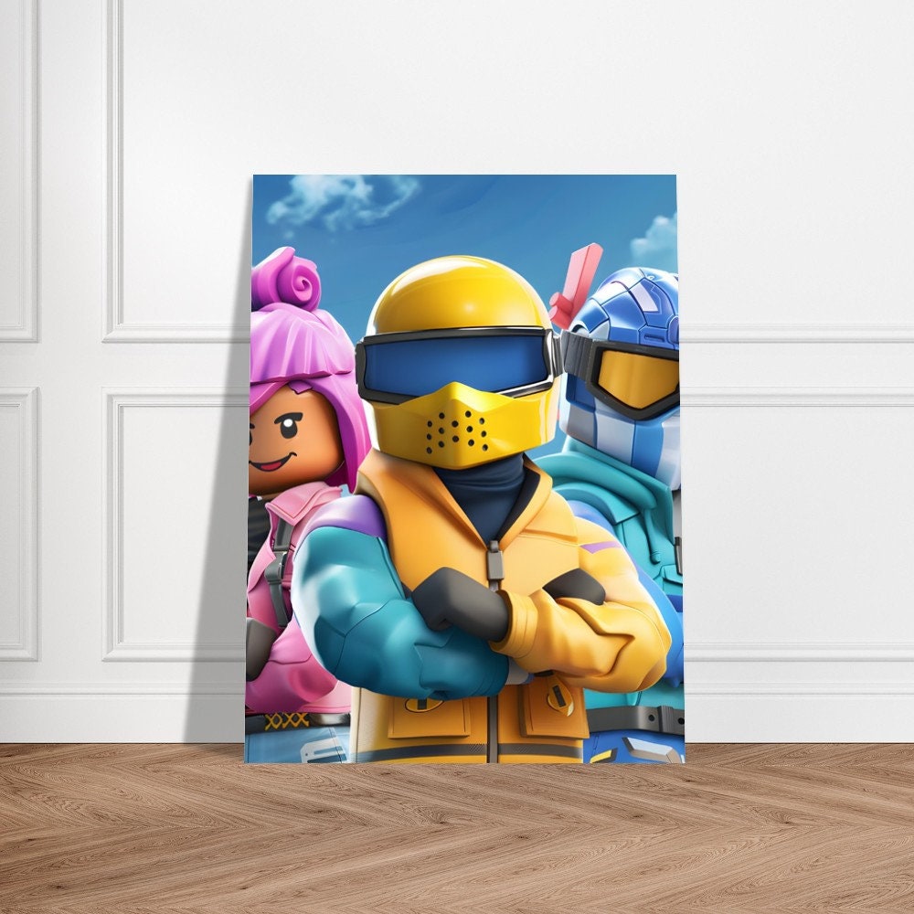 Roblox Adventure Poster Perfect Gift for Gamers Customizable Worlds ...