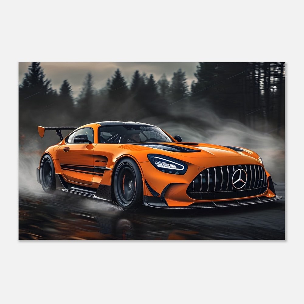Mercedes-amg GT Poster - Luxury Performance Art Print, Automotive Wall ...