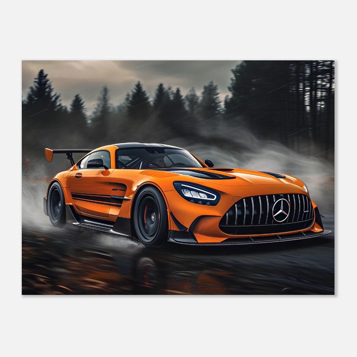 Mercedes-amg GT Poster - Luxury Performance Art Print, Automotive Wall ...