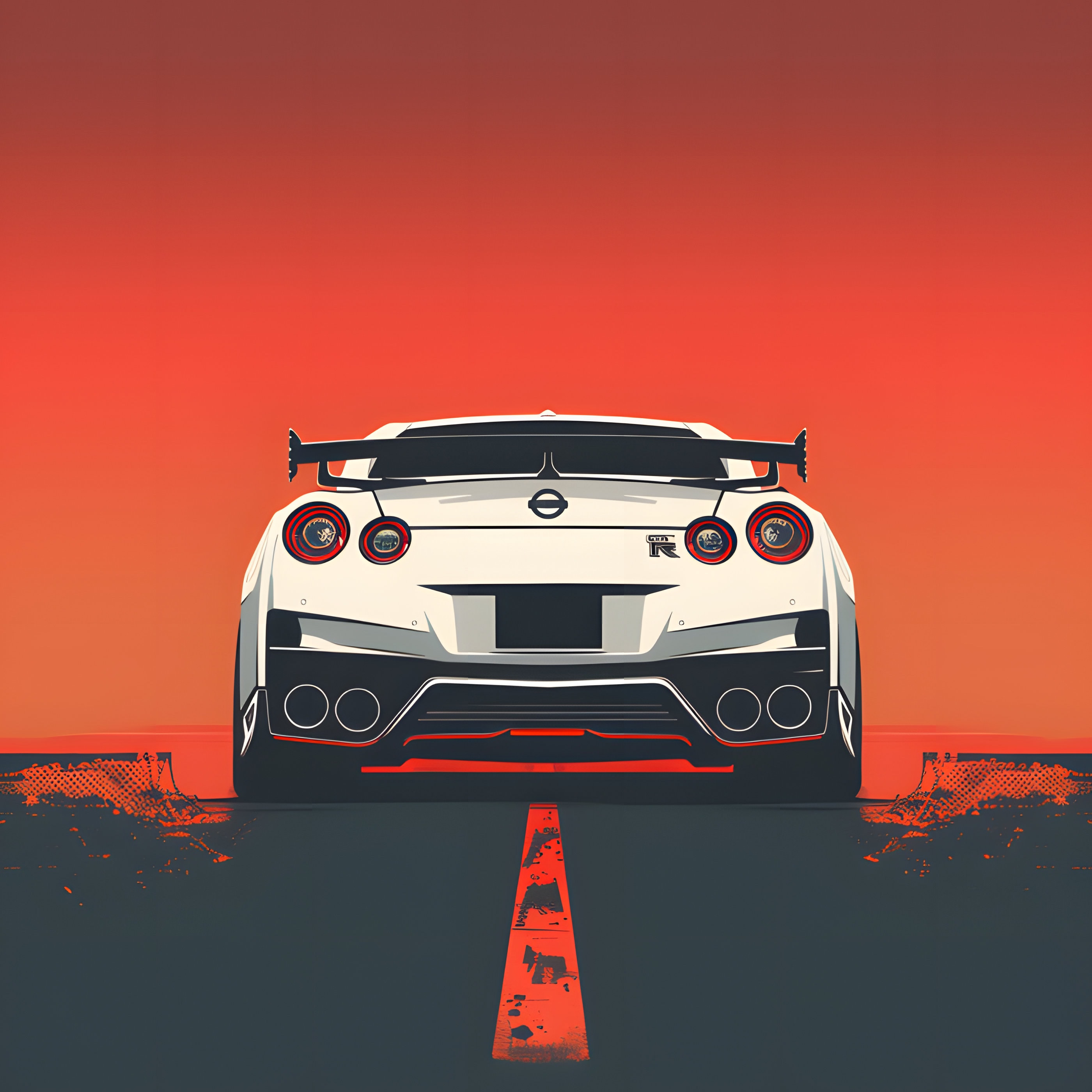 Sleek Nissan GTR Wall Art Poster - Ideal Decor for Man Cave or Garage ...