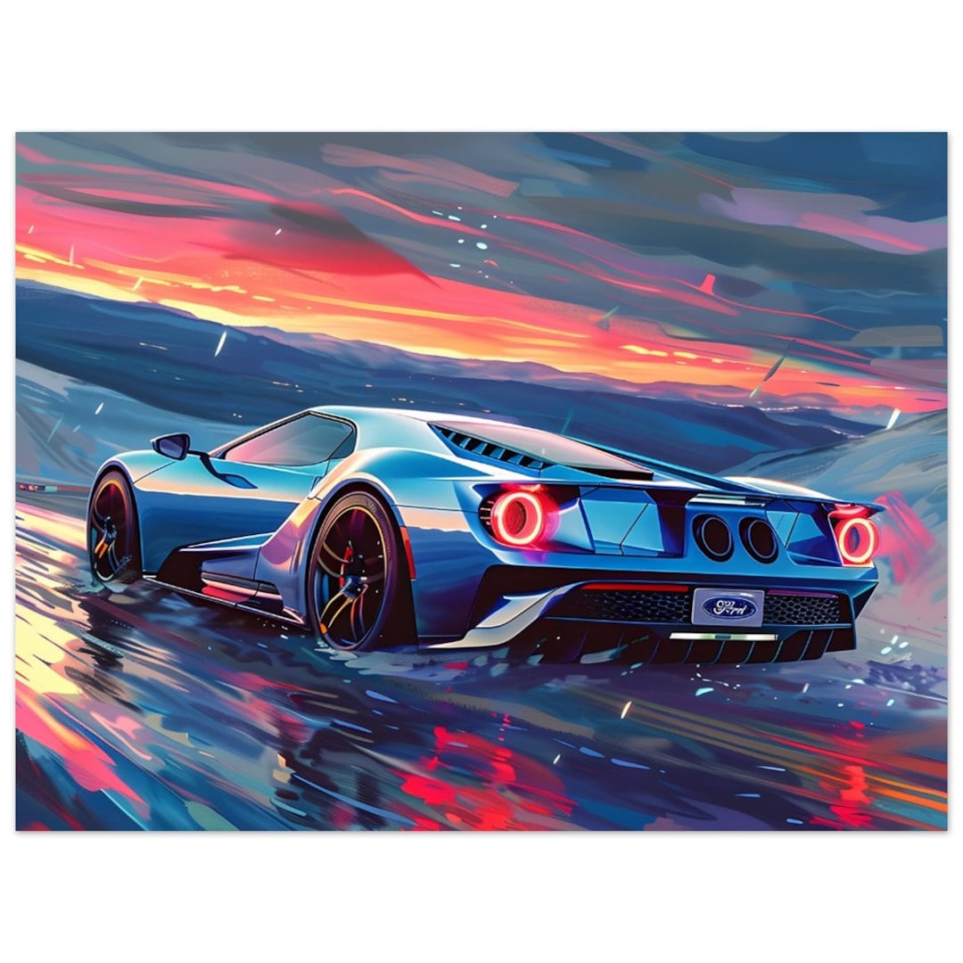 Ford GT Poster - Speed Demon Supercar Poster for Auto Enthusiasts - Etsy
