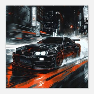 Nissan GT-R Art Print - Iconic Power and Precision, Automotive Wall ...