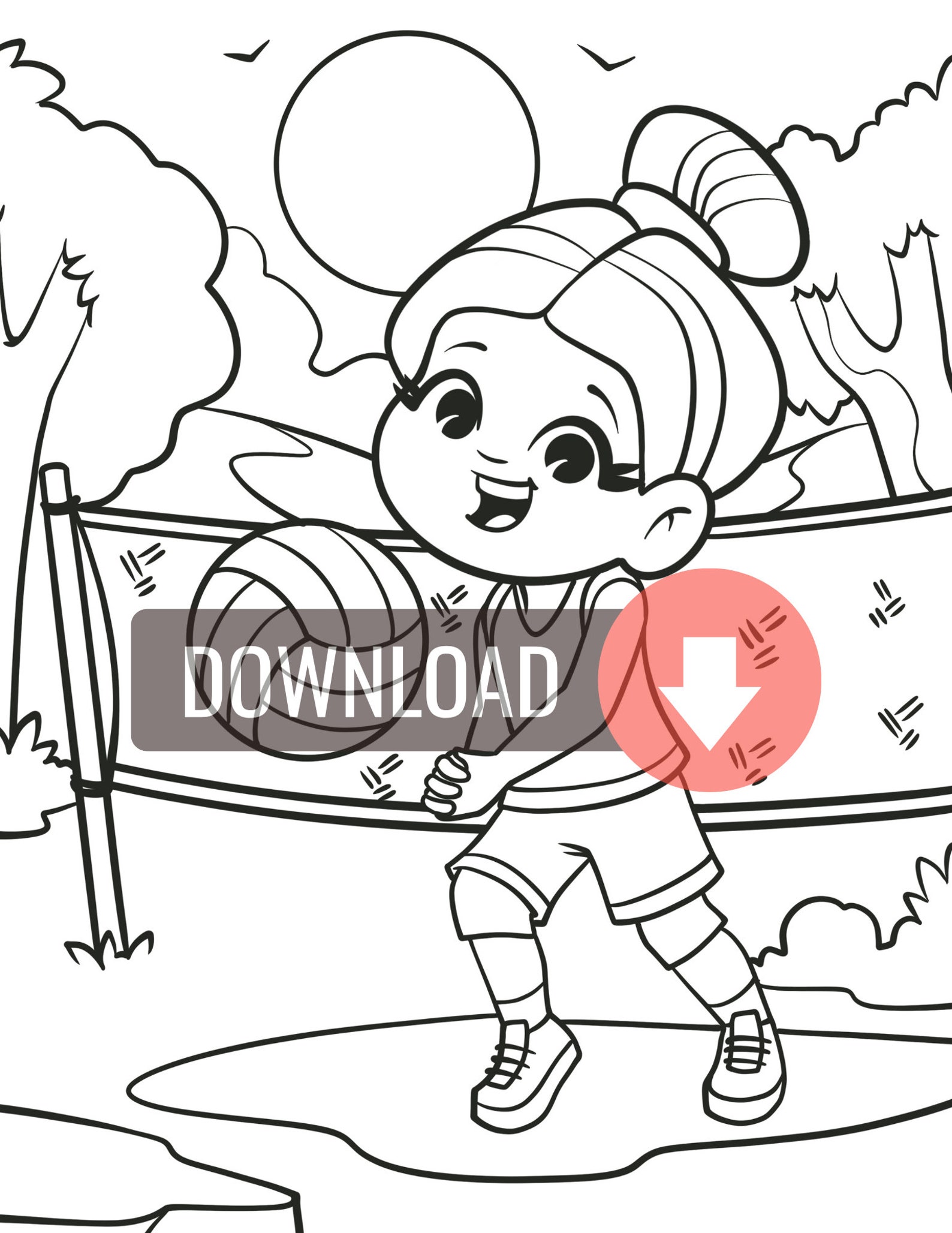 Jumpstart Digital Sports Coloring Book for Kids - Etsy
