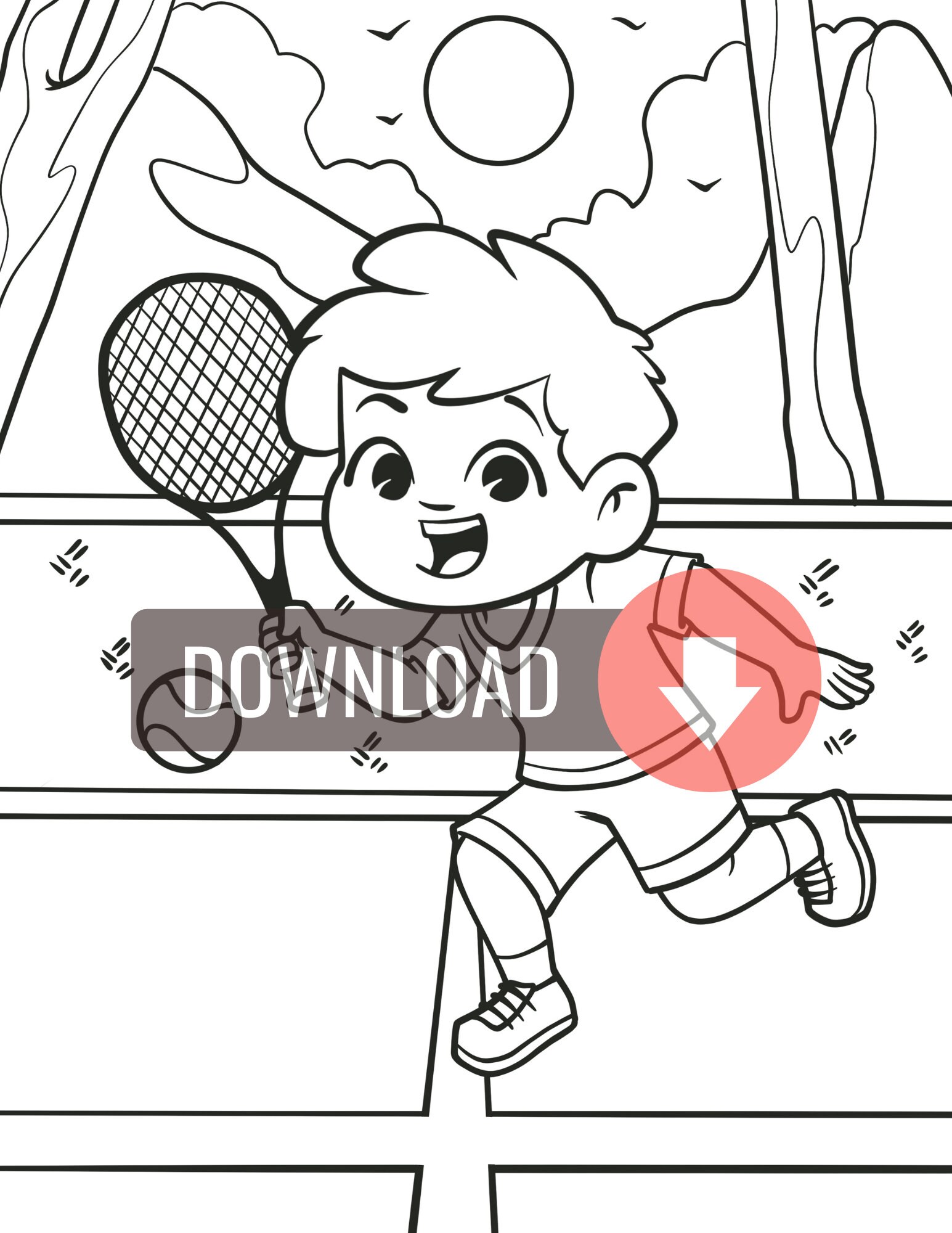 Jumpstart Digital Sports Coloring Book for Kids - Etsy