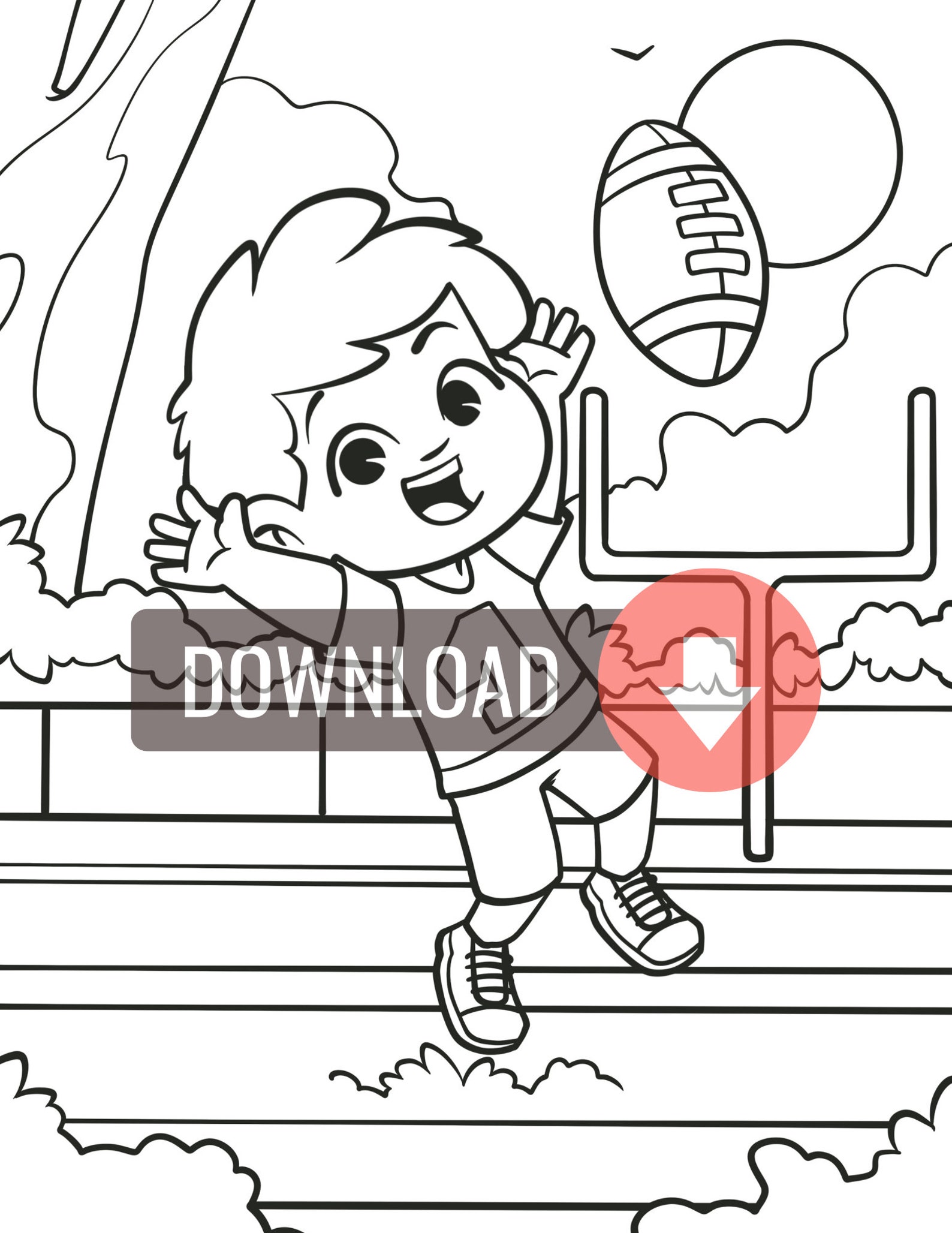 Jumpstart Digital Sports Coloring Book for Kids - Etsy