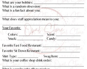 Get to Know You Template - Etsy