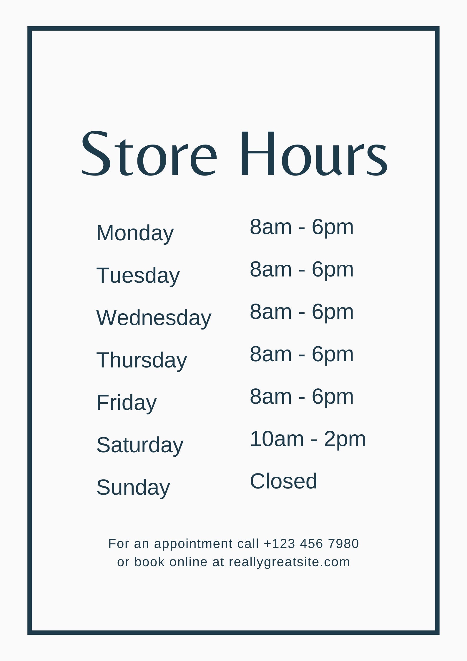 Store Hours Template Etsy Store Hours Template Etsy