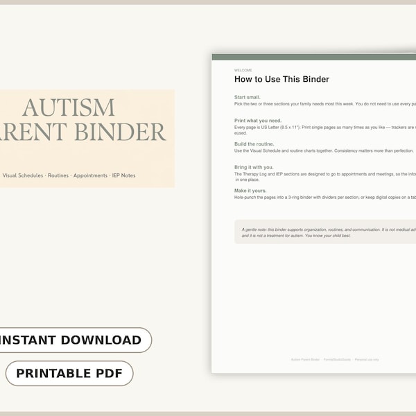 Iep Binder Autism - Etsy
