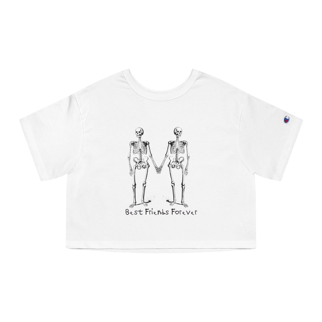 Best Friends Forever: Skeleton Besties Women's Heritage Cropped T-shirt ...