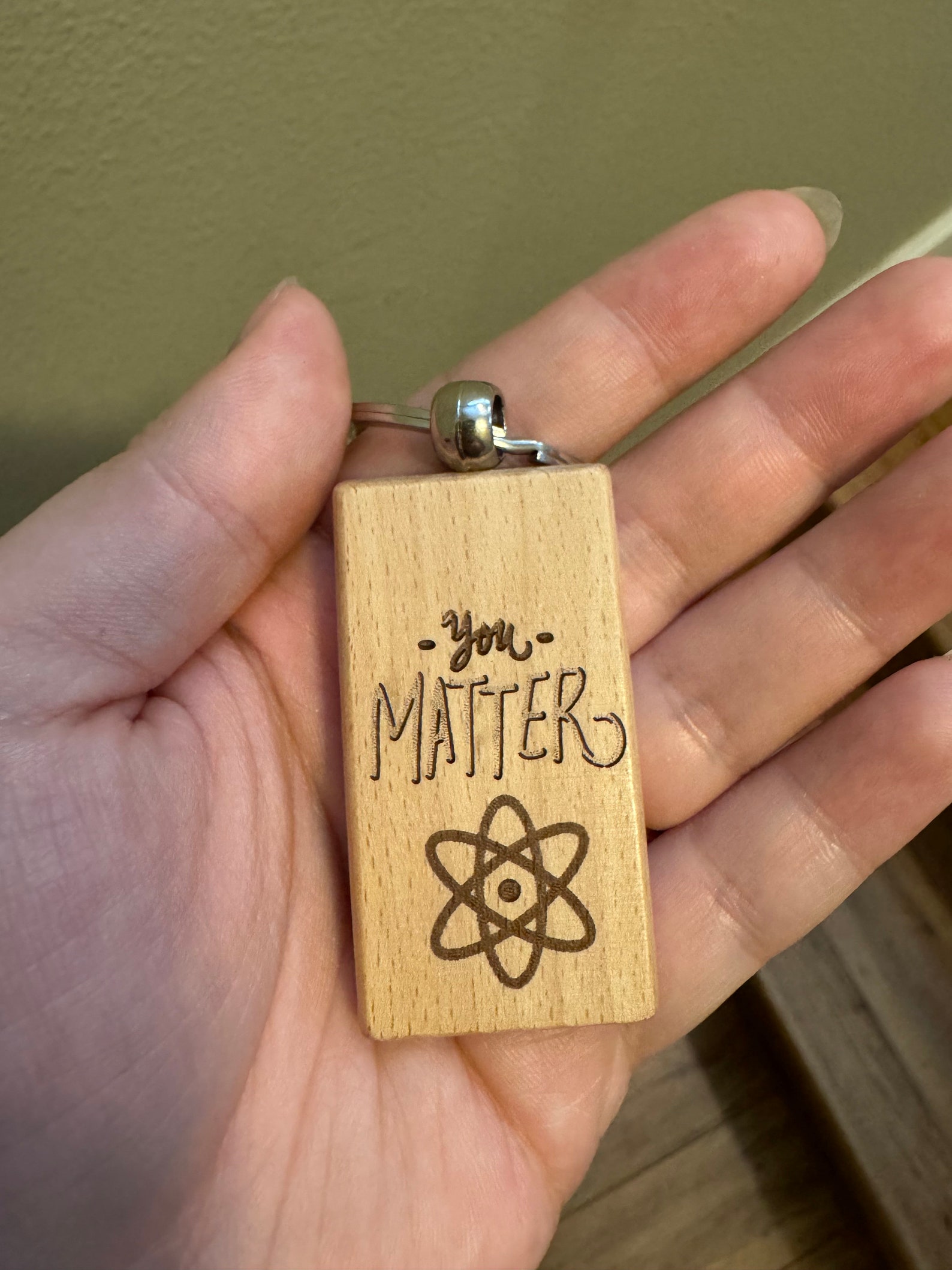 You Matter Nerdy Wooden Keychain | Science Pun Keychain | Gifts for ...