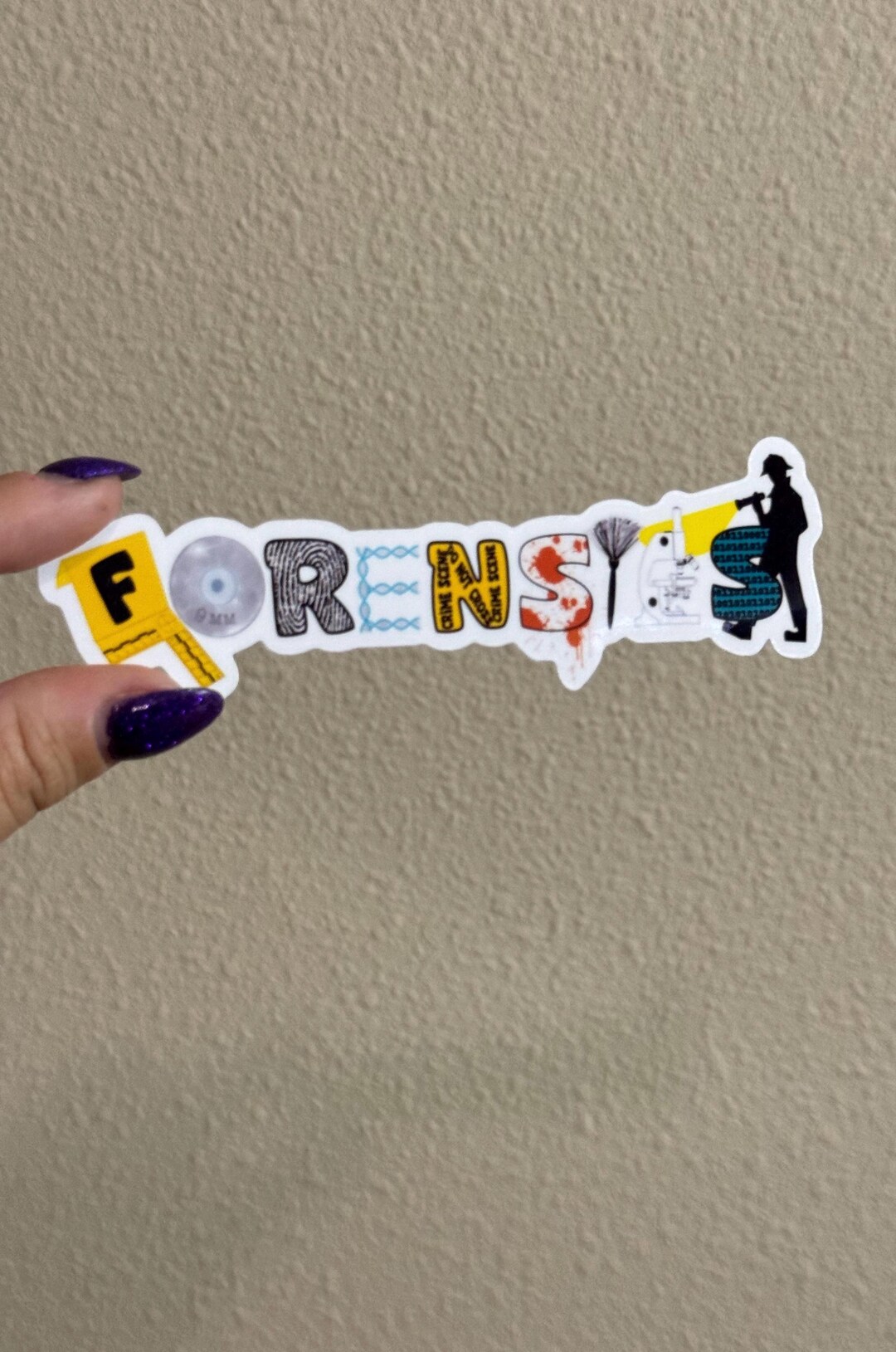 FORENSICS: Forensic Sciences Sticker | Crime Scene Investigation Decal ...