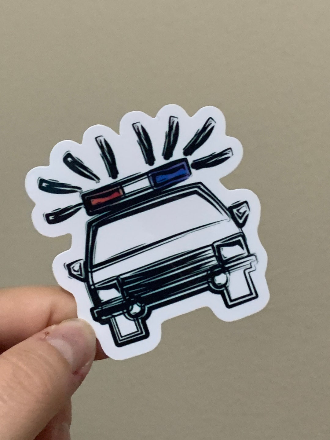Lights and Sirens Police Car Sticker | Code 3 Cop Car | Law Enforcement ...