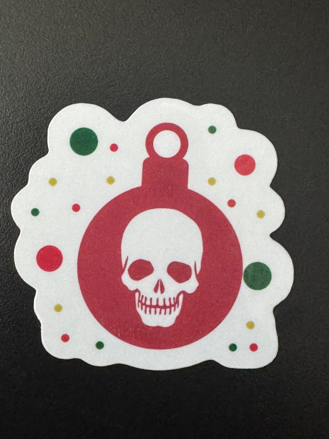 Skull Christmas Ornament Sticker Forensics Christmas Stickers - Etsy