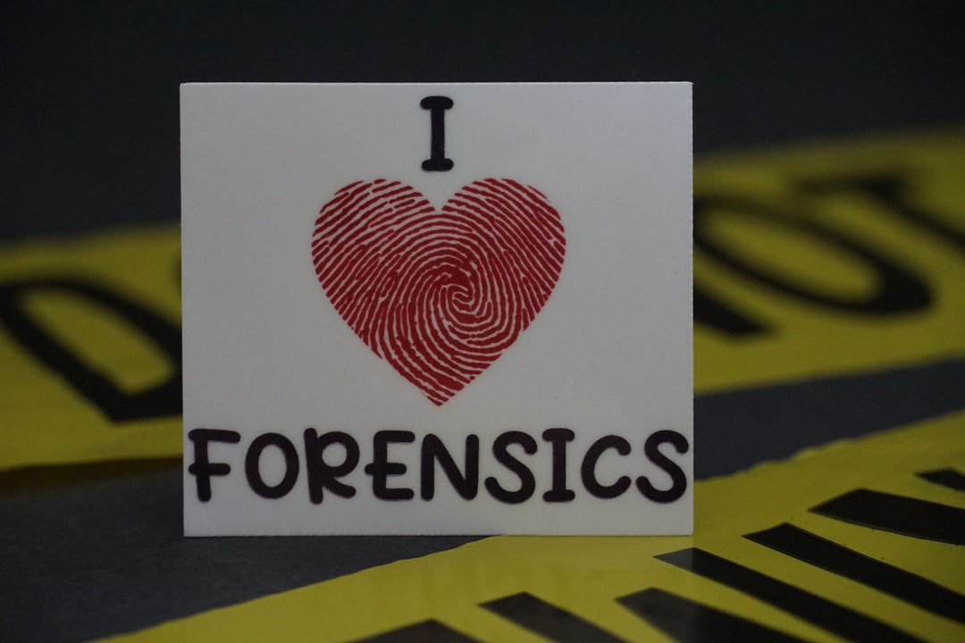 I Love Forensics Fingerprint Heart Sticker - Etsy
