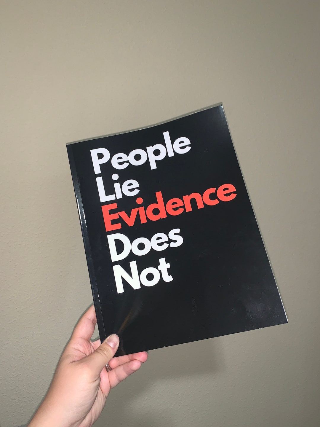 People Lie Evidence Does Not Lined Notebook Journal | Crime Scene ...