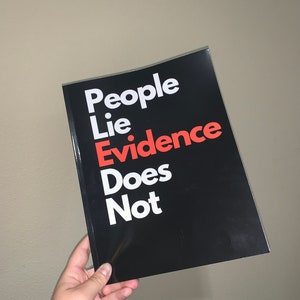 People Lie Evidence Does Not Lined Notebook Journal | Crime Scene ...