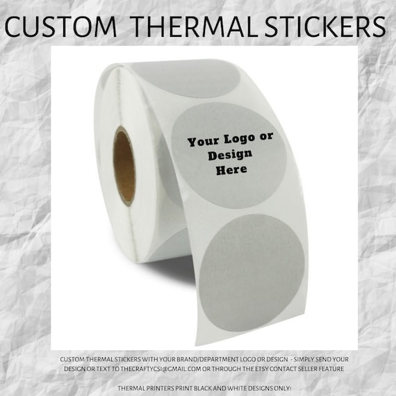 Custom Design/text Thermal Stickers Brand Logo - Etsy