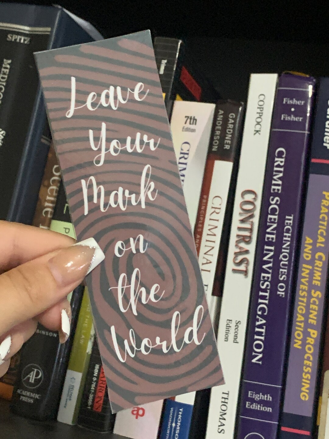 Leave Your Mark on the World Fingerprint Book Mark True Crime Reader ...