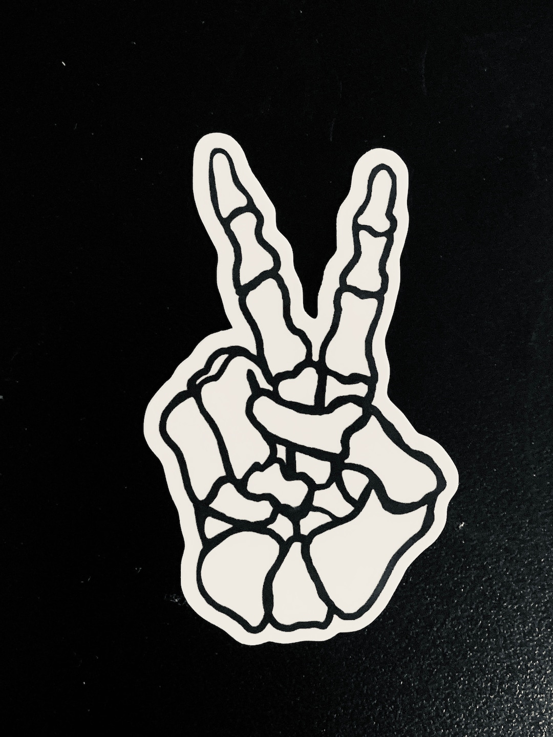 Peace Sign Skeleton Hands Sticker: Spooky CSI Decal - Etsy