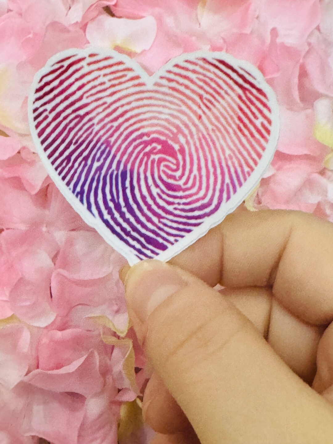 Fingerprint Heart Forensic Valentine’s Day Sticker| True Crime CSI ...