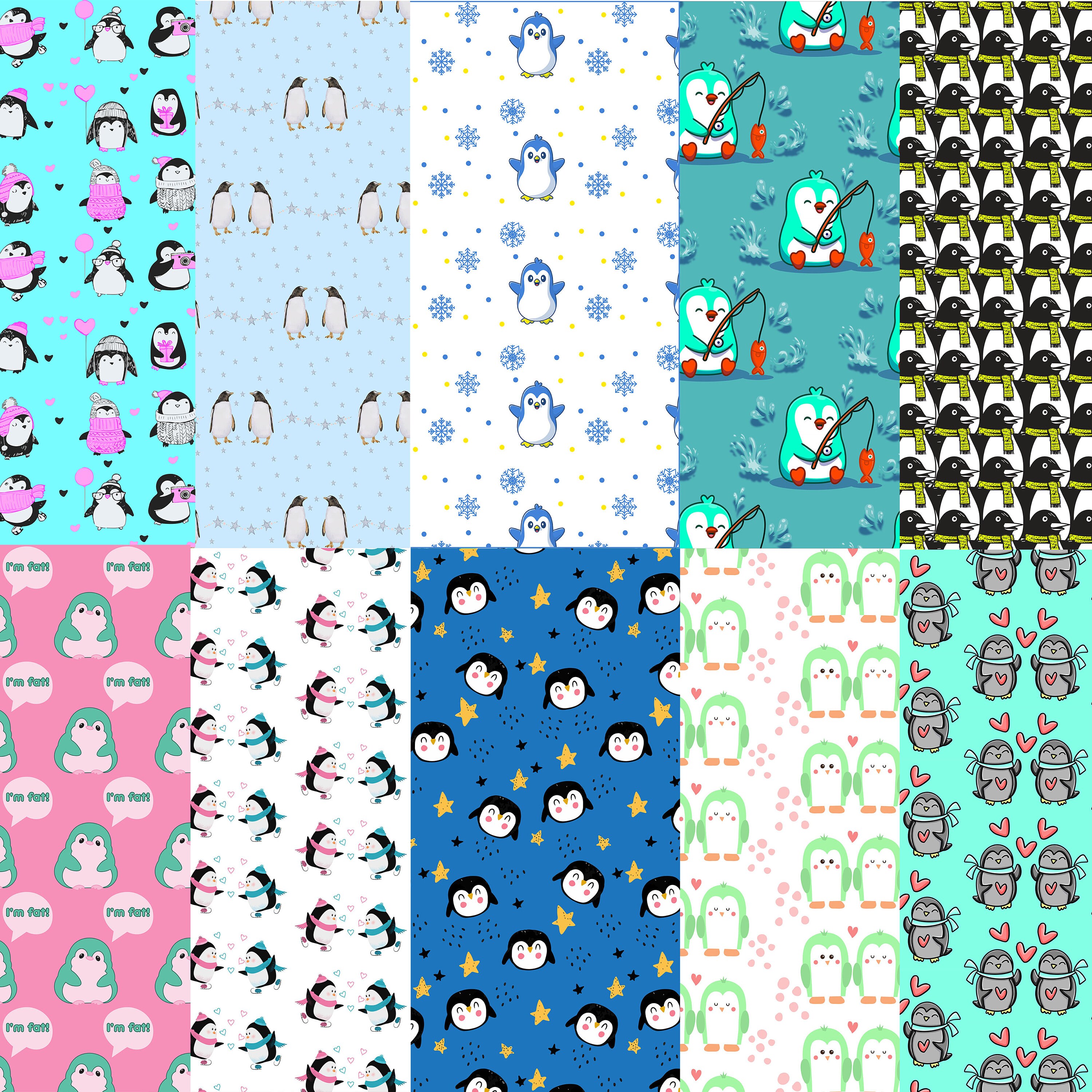 10 DIGITAL PINGUIN PATTERNS - Etsy