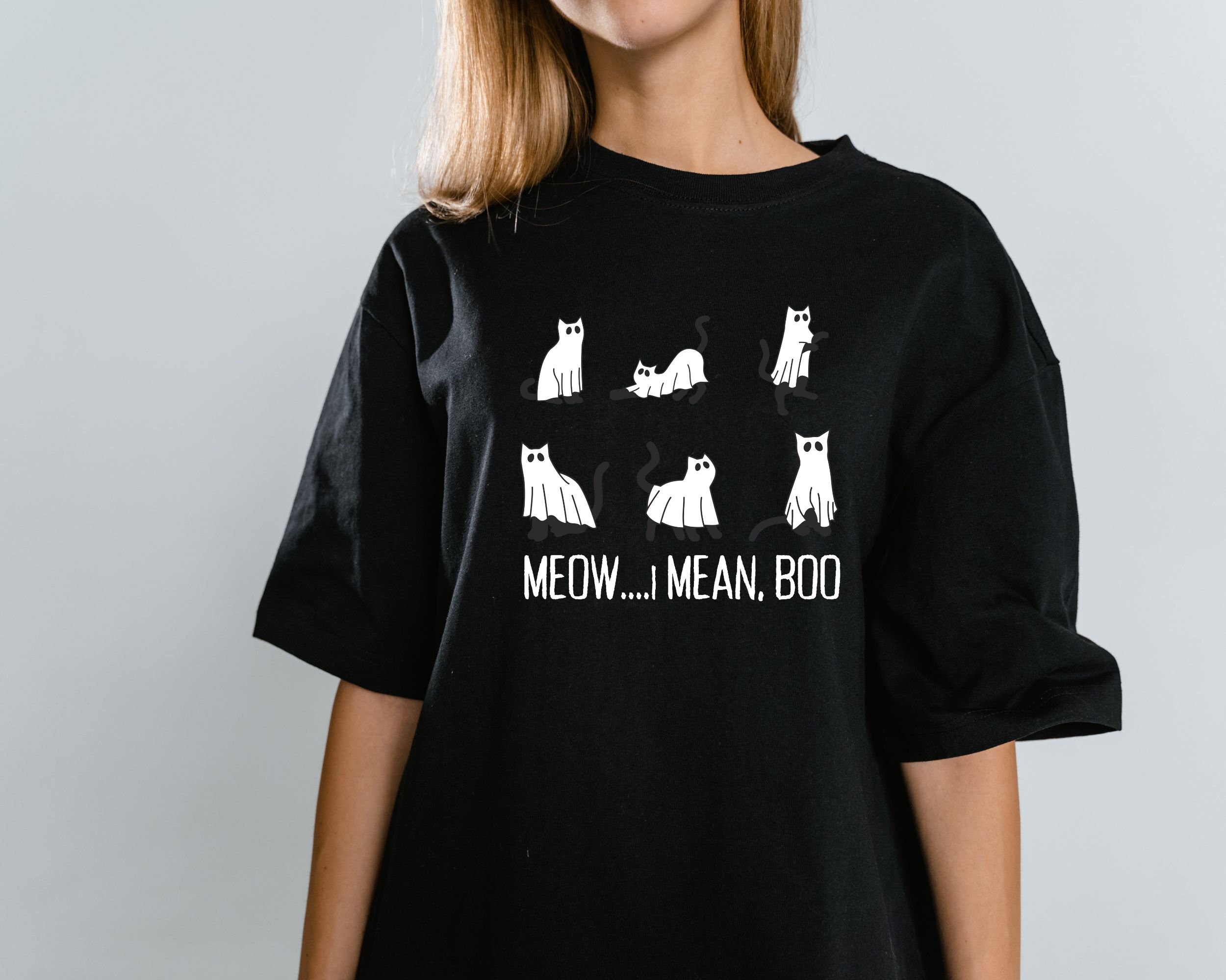 Meow, I Mean Boo Сute Ghost Cat Png,halloween Png,cricut Png,boho ...