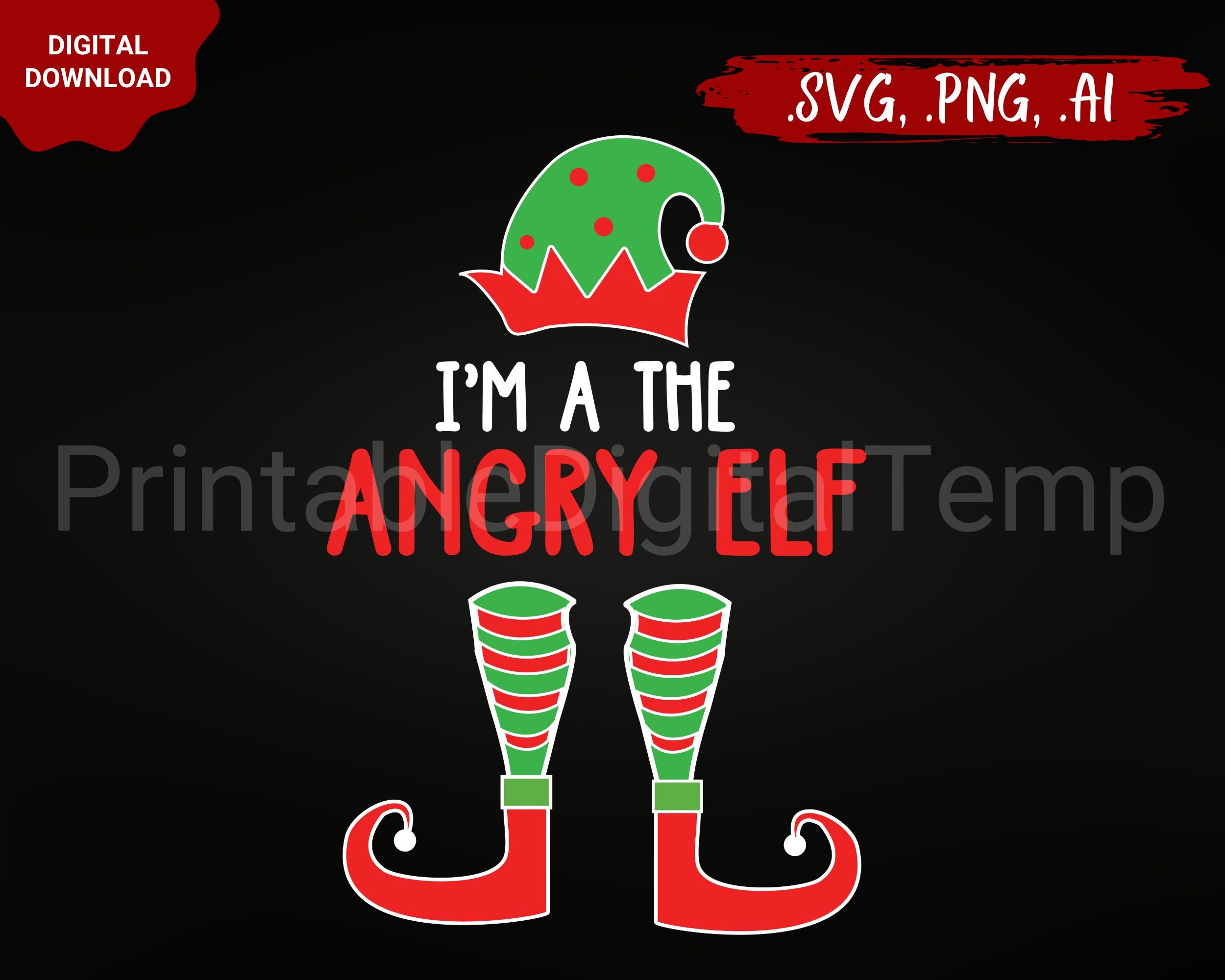 I'm Angry Elf Svg, Angry Elf Christmas Svg,elf Shirt Svg, Buddy Elf Svg ...