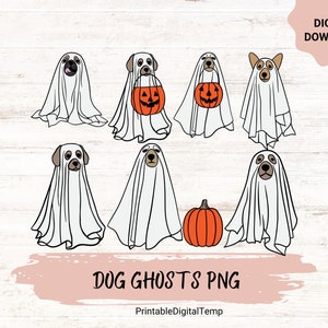 Сute Fall Ghost Dog Png,halloween Png,cricut Png,digital Download,boho ...