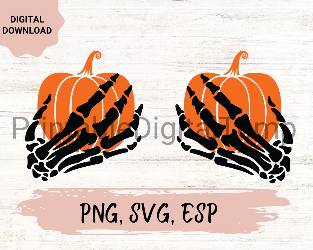 Skeleton Hands SVG Pumpkin,skeleton Svg Boob Hands, Funny Halloween SVG ...