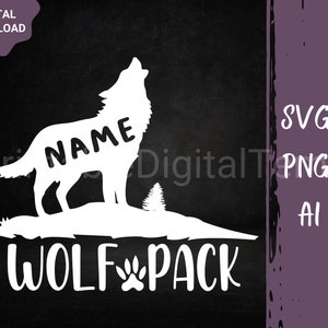 Custom Wolf Pack Svg, Wolf Pack Svg With Bow, Wolf Pack Shirt, Animal ...