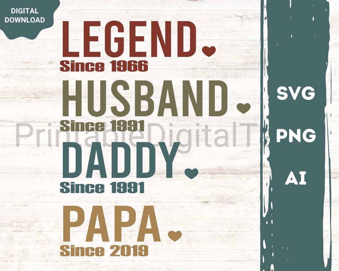 Personalized Legend Husband Daddy Papa Svg ,dad Svg - Father's Day Svg ...