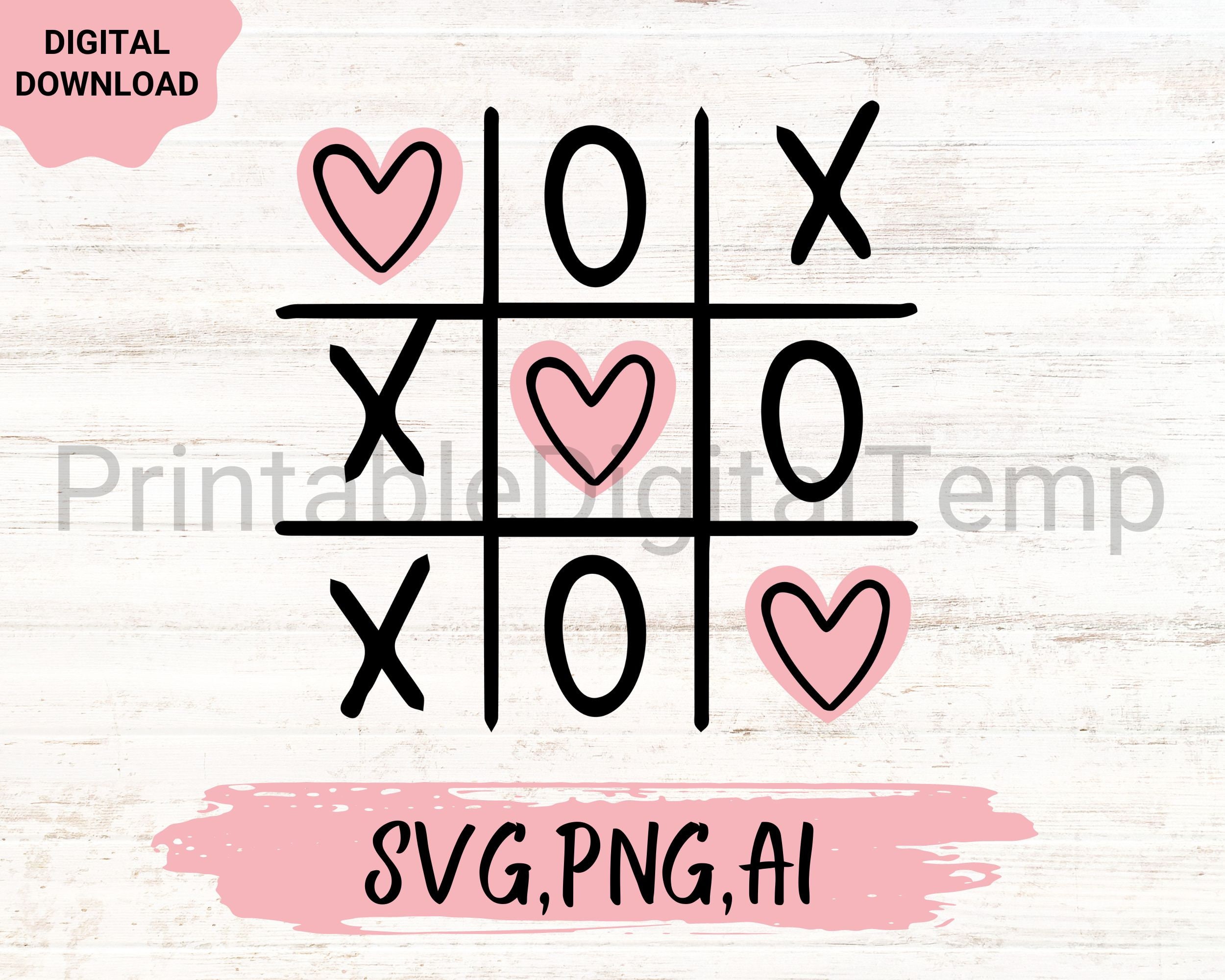 Tic tac Toe SVG, tic tac toe valentine, camisas de San Valentín svg ...