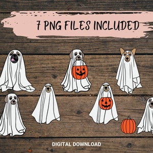 Сute Fall Ghost Dog Png,halloween Png,cricut Png,digital Download,boho ...