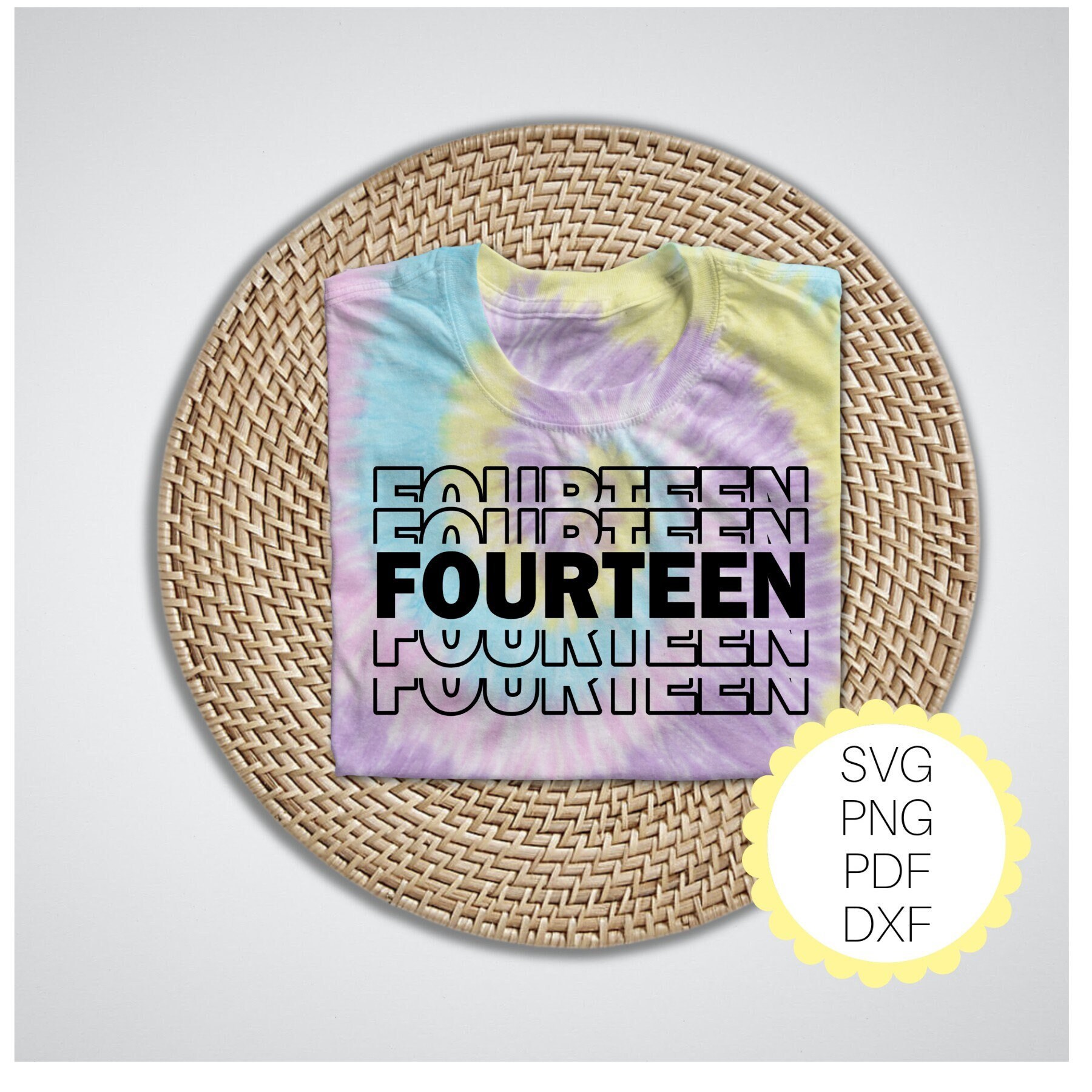 Fourteenth Birthday SVG 14th Birthday Cut File Retro 14th - Etsy