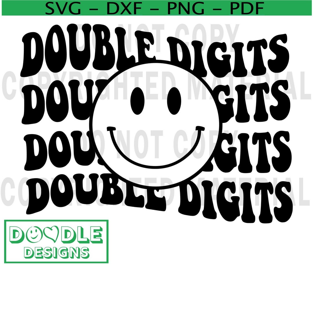 Retro Double Digits Retro 10th Birthday Cut File Birthday Designs 10th ...