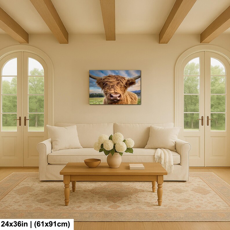 Highland Cow Photo Print: Colorado Ranch, Rustic Farmhouse Wall Art - Etsy