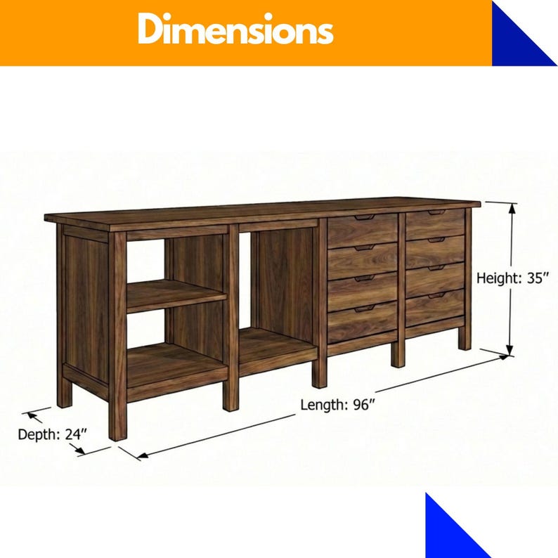 Garage Workbench Plans | Large Workbench Storage Table DIY | Work Bench ...