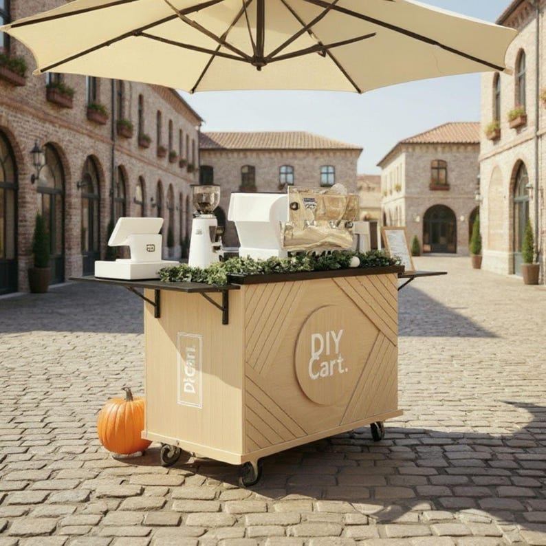 DIY Mobile Bar Cart | Coffee Cart | Custom Food Cart Plan PDF | Wedding ...
