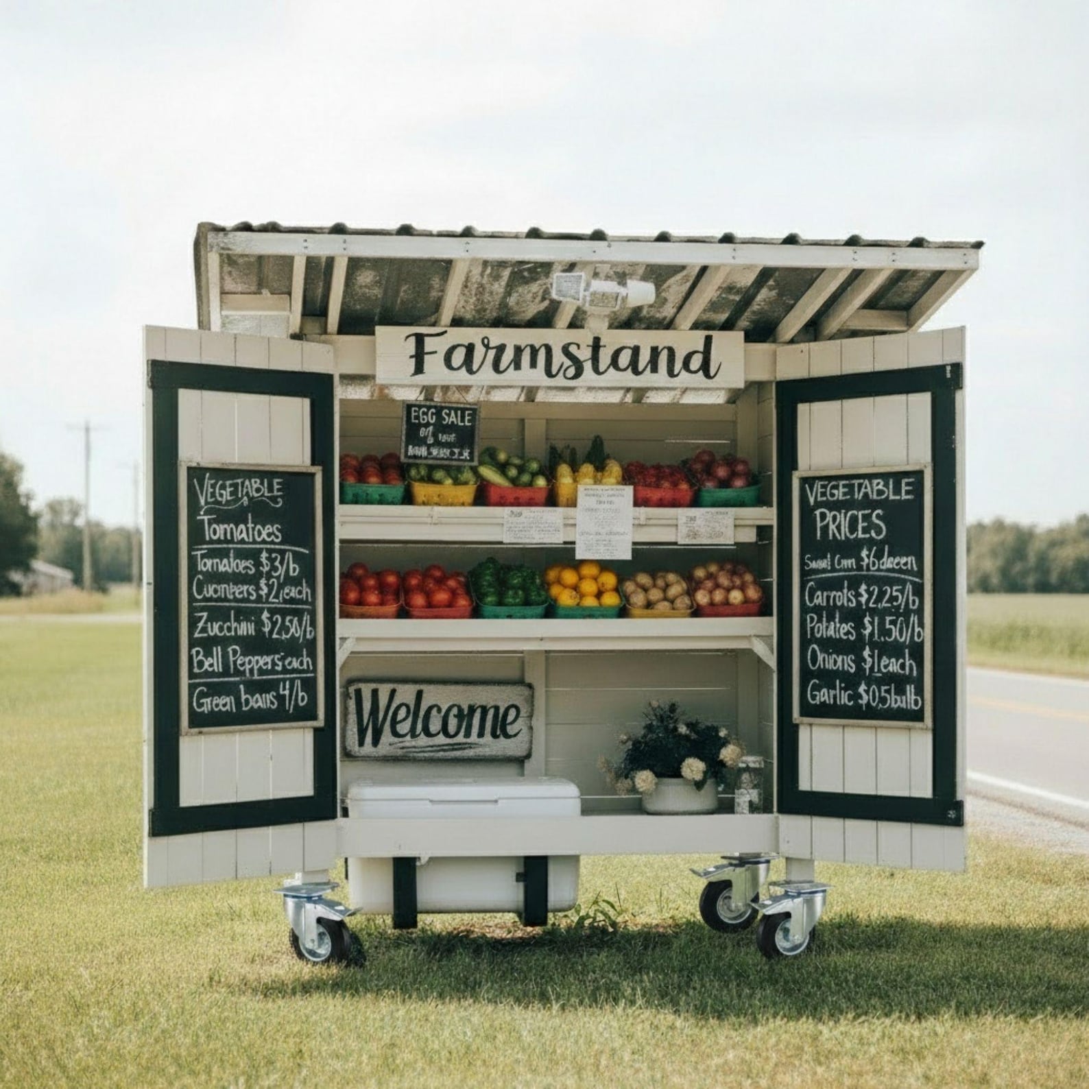 DIY Farmstand Plans: Portable Produce, Flower, Bakery Cart (PDF ...