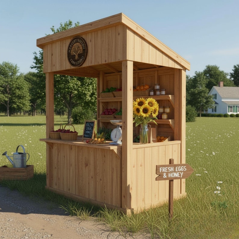 DIY Mobile Farmstand Plans | Rolling Garden Cart Blueprints (PDF) - Etsy