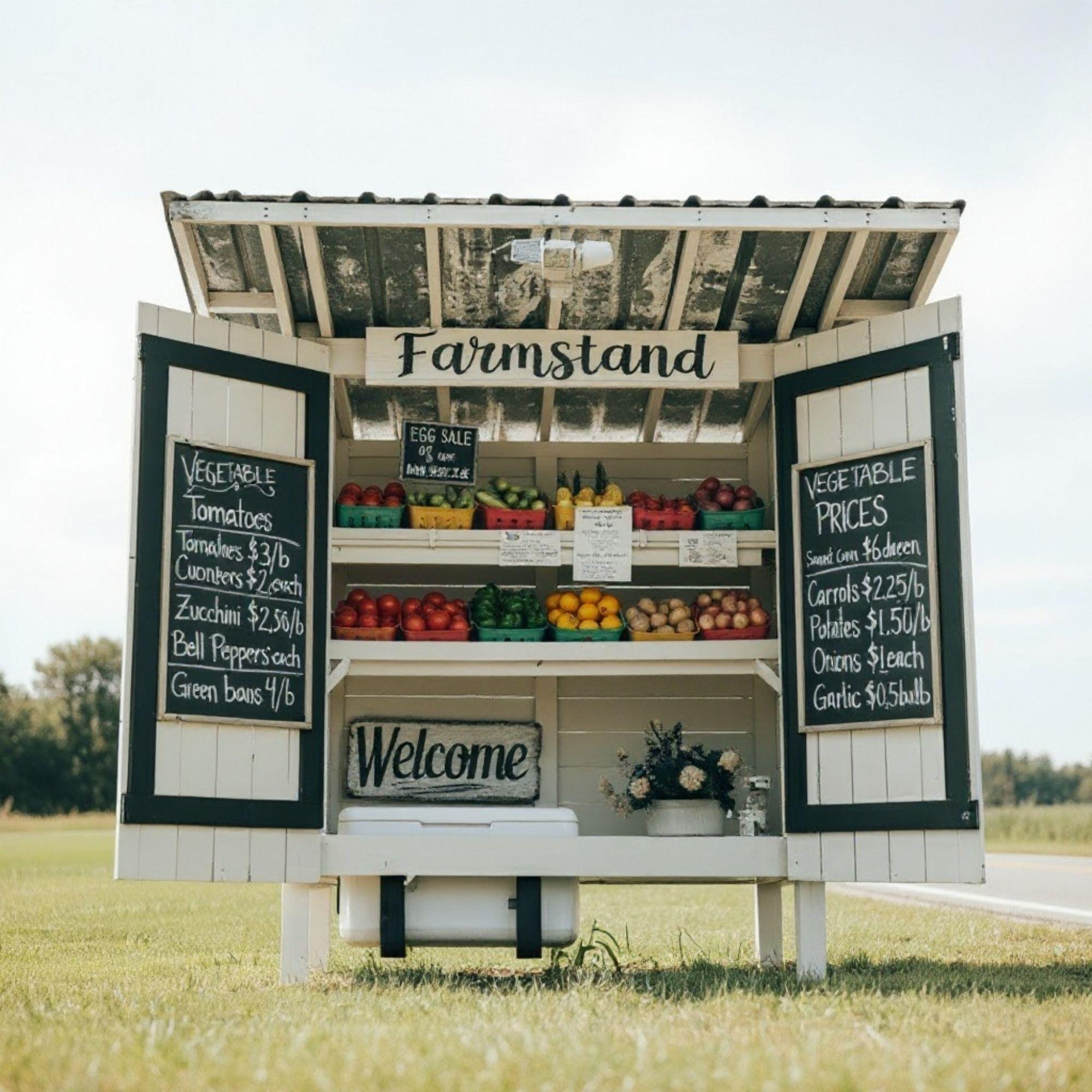 DIY Farmstand Plans: Portable Produce, Flower, Bakery Cart (PDF ...