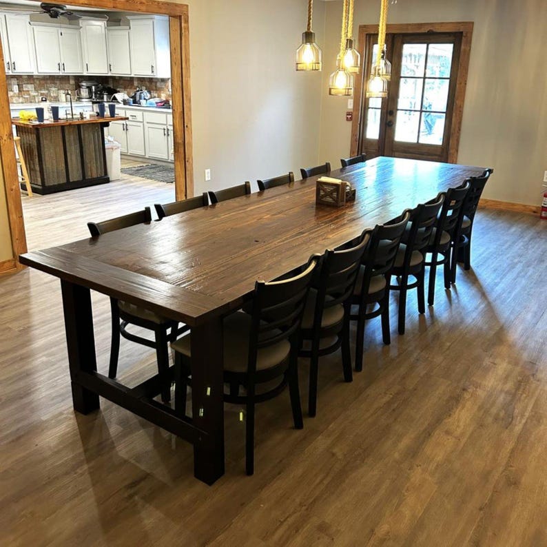 DIY 12 Ft Table Plan | Outdoor Farmhouse 12 Foot Bench Table Plans ...