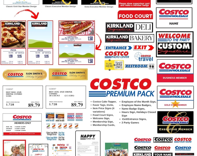 Costco Item Signs + Customizable Sign Canva Template - Etsy Canada