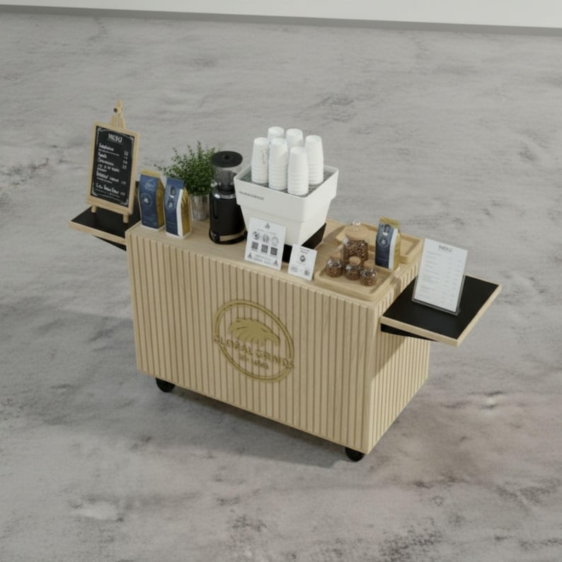 Mobile Coffee Cart DIY Plans | Collapsible Barista Station (PDF ...