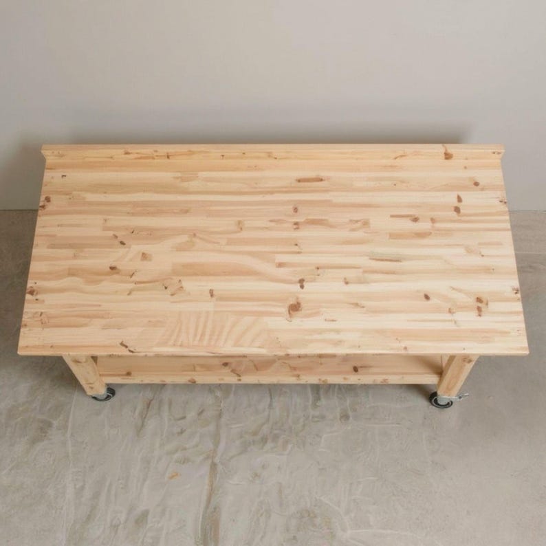 DIY Extra-long Mobile Workbench Plans | Garage Workstation (digital ...